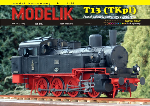 Modelik 01_17 T13 (TKp1) Pruski parowóz towarowy z 1910 r.