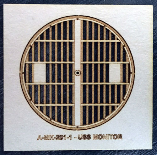 Modelarstwo kartonowe L-201-A1 USS MONITOR wieża górna płyta