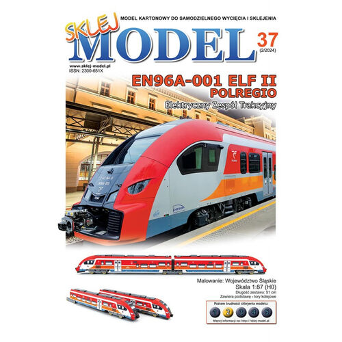 Sklej Model 37 EN96A-001 ELF II 'POLREGIO' - Electric Multiple Unit