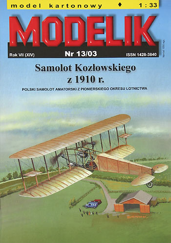 Modelik 13_03 KOZLOWSKI`S PLANE PLANE OF THE POLISH AIRCRAFT PIONEER FROM 1910