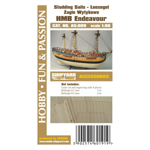 ShipYard AS009 HMB Endeavour - Studding Sails