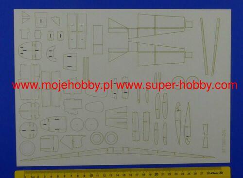 Haliński MM-1-2010-ac Messerschmitt Bf 109F-2 - German Fighter (Laser Cut Frames)