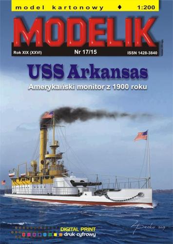 Modelik 17_15 USS ARKANSAS - Amerykański monitor z 1900