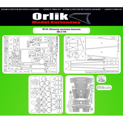 Orlik 130w Elementy wycinane laserowo do modelu SB-2