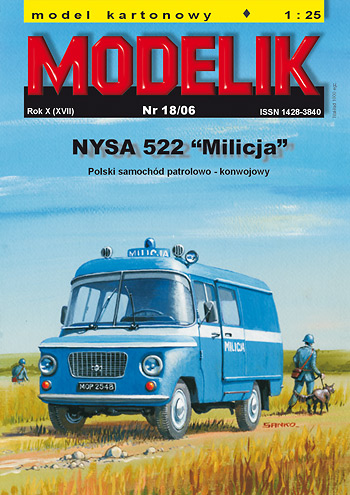 Modelik 18_06 Polish policecar NYSA 522 Milicja