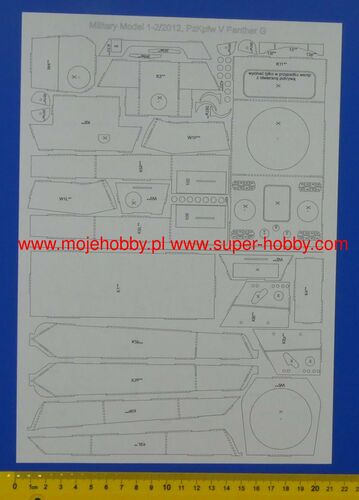 Haliński MM-1-2-2002-ac PzKpfw V Panther - German Medium Tank (Laser Cut Frames)