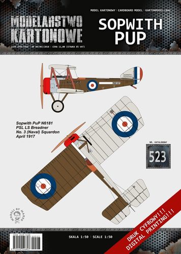 Modelarstwo kartonowe 523 Sopwith PUP