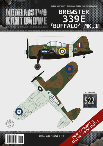 Modelarstwo kartonowe 522 Brewster 339E 'Buffalo' Mk.I