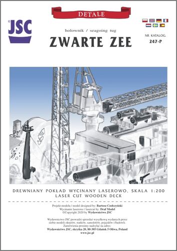 JSC 247-P Podkład drewniany wycięty laserem do holownika ZWARTE ZEE