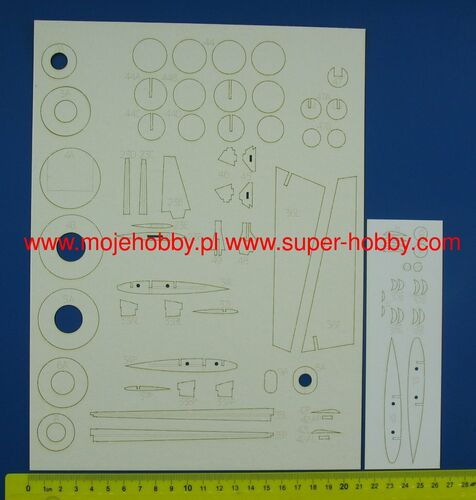 WAK LAS2005 Messerschmitt Me 263 - laserowo wycinane części