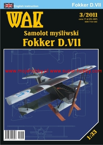 WAK 03-2011 Samolot myśliwski Fokker D.VII (Finlandia)