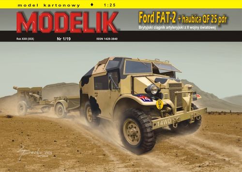 Modelik 01_19 Ford FAT 2 + haubica QF 25 pdr