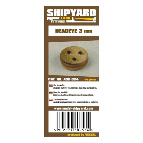 ShipYard ASB024 Deadeyes 3mm