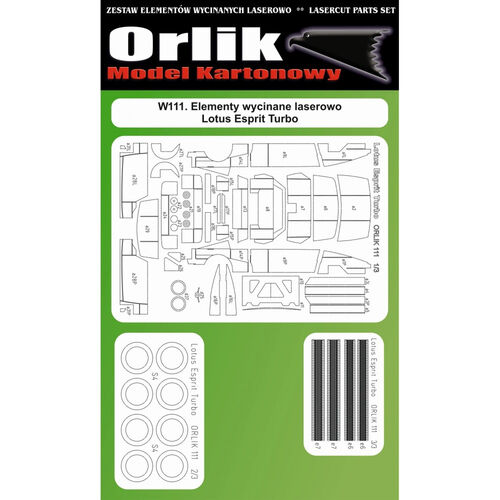 Orlik 111w Elementy wycinane laserowo do modelu LOTUS ESPRIT