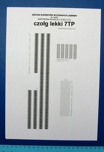 Kartonowa Kolekcja AKC-13 Gąsienice do KKL13 czołg lekki 7TP