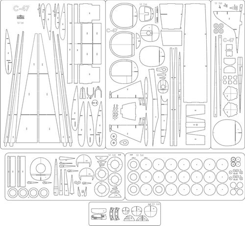 Answer MMM-06-2025-SZK C-47B 'Spirit Of Ostra Brama' - Laser Cut Frames And Details