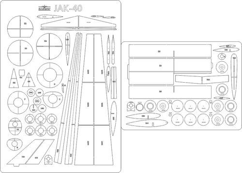 Answer MMM-01-2025-SZK Jak-40 - Laser Cut Frames And Details