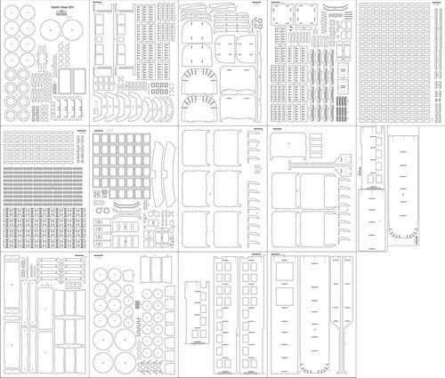 Answer ANG-278-SZK Renfe Class 354 - Laser Cut Frames, Trusses, Refuge, Details