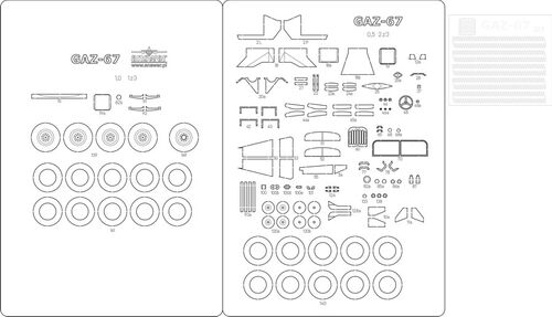 Answer KH-07-2024-SZK GAZ-67B - Laser Cut Frames, Details
