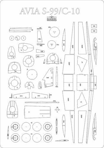 Answer MMM-05-2024-SZK Avia S-99 - Laser Cut Frames And Details
