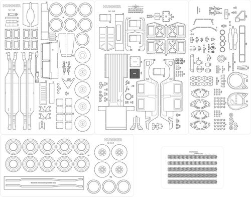 Answer ANG-263-SZK M1025 Hummer - Laser Cut Frames And Details