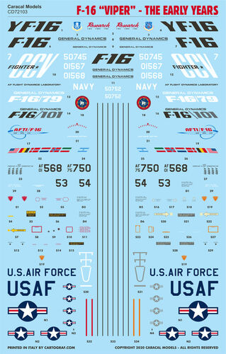 Caracal Models 72103 General Dynamics F-16 Viper - The Early Years