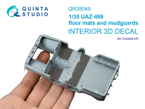 NEW! Quinta Studio QR35049 UAZ-469 - Floor Mats and Mudguards (for Zvezda Kits)