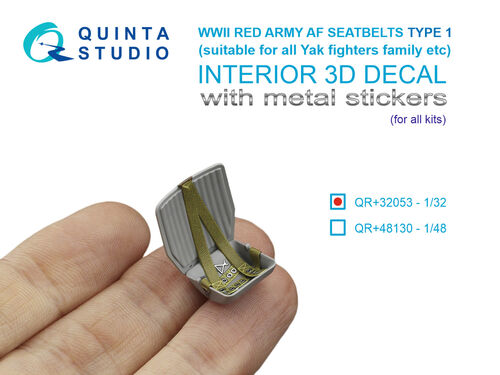 Quinta Studio QR+32053 Red Army WWII Air Force Seatbelts Type 1 with Metal Buckles (for All Kits)