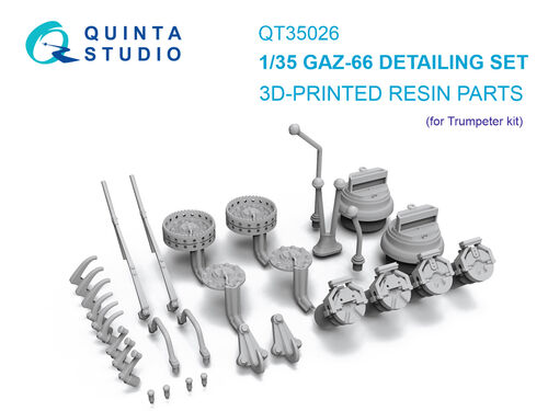 Quinta Studio QT35026 GAZ-66 - Detailing Set (3D-Printed / for Trumpeter Kits)