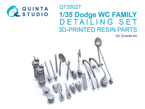 NEW! Quinta Studio QT35027 Dodge WC Family - Detailing Set (3D-Printed / for Zvezda Kits)