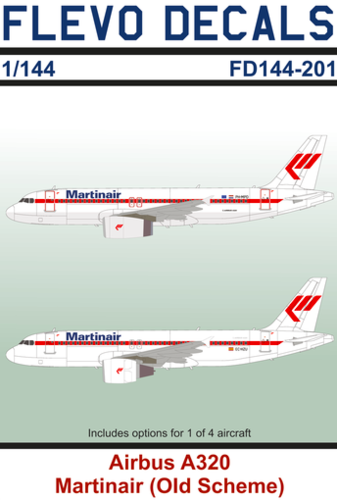 Flevo Decals FD144-201 Airbus A320 Martinair