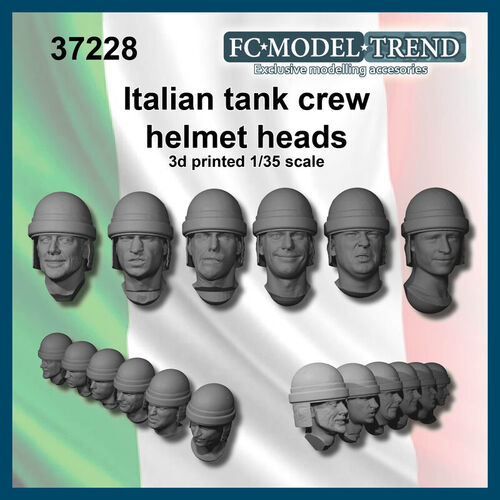 FC ModelTrend 37228 Italian Tank Crew Helmet Heads WWII