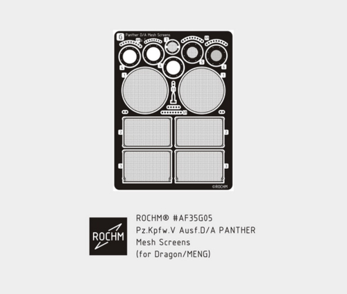 Rochm Model AF35G05 PANRHER Ausf.D/A Mesh Screens (for Dragon/MENG)