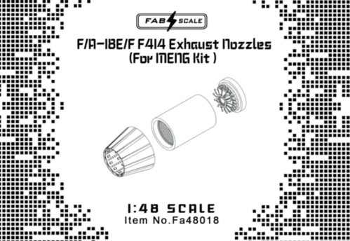 Fab Scale Fa48018 F/A-18E/F F414 Exhaust Nozzles (2pcs)