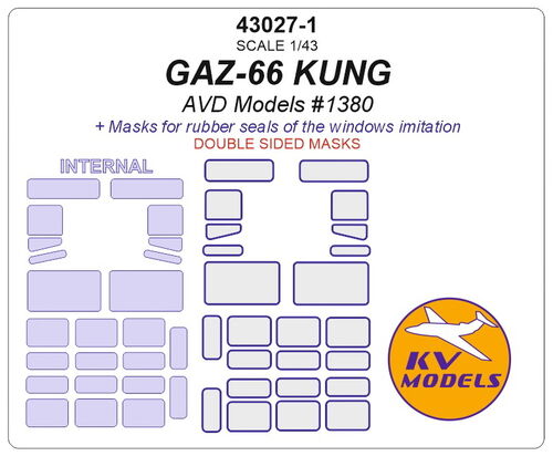 KV Models 43027-1 GAZ-66 KUNG (AVD Models #1380) - (Double sided)