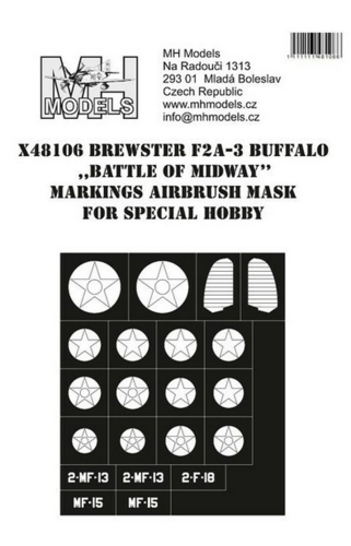 MH Models X48106 Brewster F2A-3 Buffalo ,,Battle of Midway" Markings