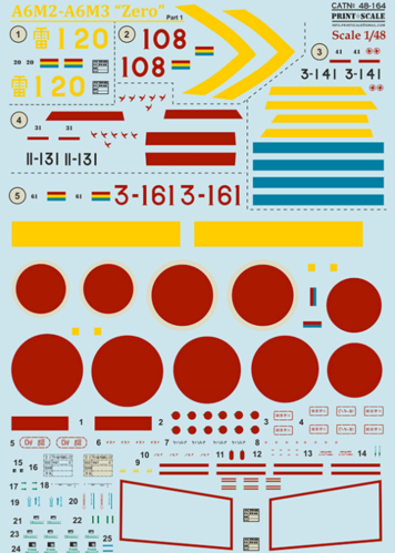 Print Scale 48-164 Mitsubishi Zero A6M2 - A6M3 Part 1