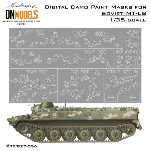 DN Models 35-827-056 Digital Camo Paint Masks For Ukraine’s MT-LB