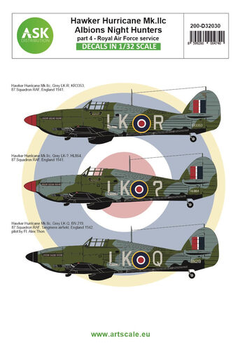 Art Scale Kit D32030 Hawker Hurricane Mk.IIC Part 4 - Albions Night Hunters Royal Air Force