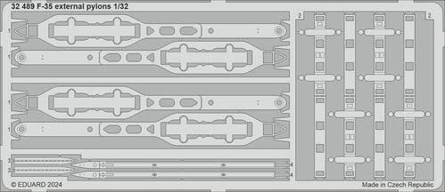Eduard 32489 F-35 External Pylons TRUMPETER