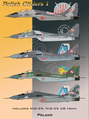 Aztec 48D036 Mikoyan MiG-29 A 'Fulcrum' in Polish Air Force (5 schemes)
