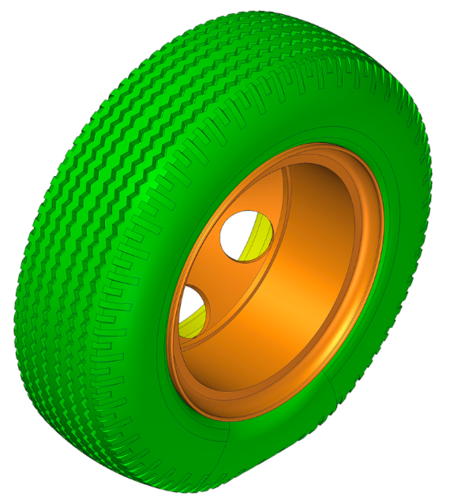 Bra.Z Models BZ2501 Ford 9x20 Wheels (Rim, Tyre, Single & Double Nut Bolts) 2 Sets