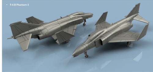 L'Arsenal 2.0 3D350159 F-4 B Phantom II wings folded (5 planes)
