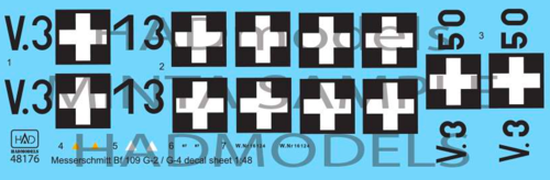 HAD Models 48176 Messerschmitt Bf 109 G-2/ G-4 HunV.3+13; V.3+50