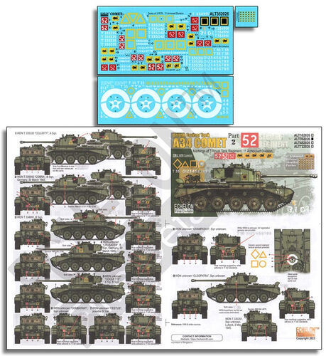 Echelon Fine Details ALT352026 A34 Comets Of 3 RTR, 11 Armoured Division - Part 2