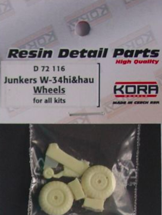 Kora Models D72116 Junkers W-34hi and hau wheels