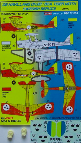 Kora Models Dec72303 De Havilland DH.82/82A Sk 11 Swedish I