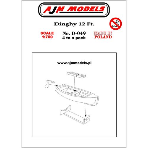 AJM Models D-049 Dinghy 12 Ft.