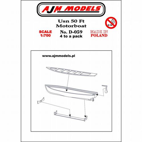 AJM Models D-059 USN 50 Ft Motorboat