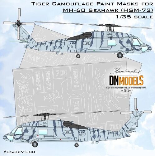 DN Models 35-827-080 Tiger Camouflage Paint Mask Set For MH-60 SeaHawk HSM-73